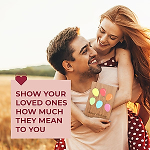 HeartSpaceCards - Happy Birthday Card, Handmade Sustainable Bamboo Birthday Card, Unique Birthday Cards for Women, Men, Husband, Wife, Dad, Son - Balloon Party