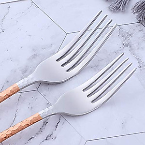 Buyer Star 20-Piece Heavy Duty Silverware Flatware Set for 4, Stainless Steel Luxury Cutlery Sets for Home Restaurant Hotel, Rose Gold, Mirror Polish, Dishwasher Safe