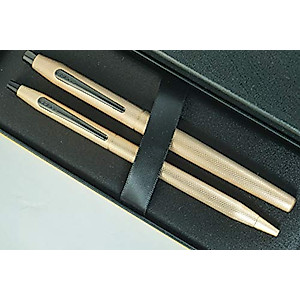 Cross Classic Century Limited Collections with Diamond Cut PVD Rose Gold Barrel and Contrasting PVD Appointments Duo of Selectip Rollerball Pen & Ballpoint Pen