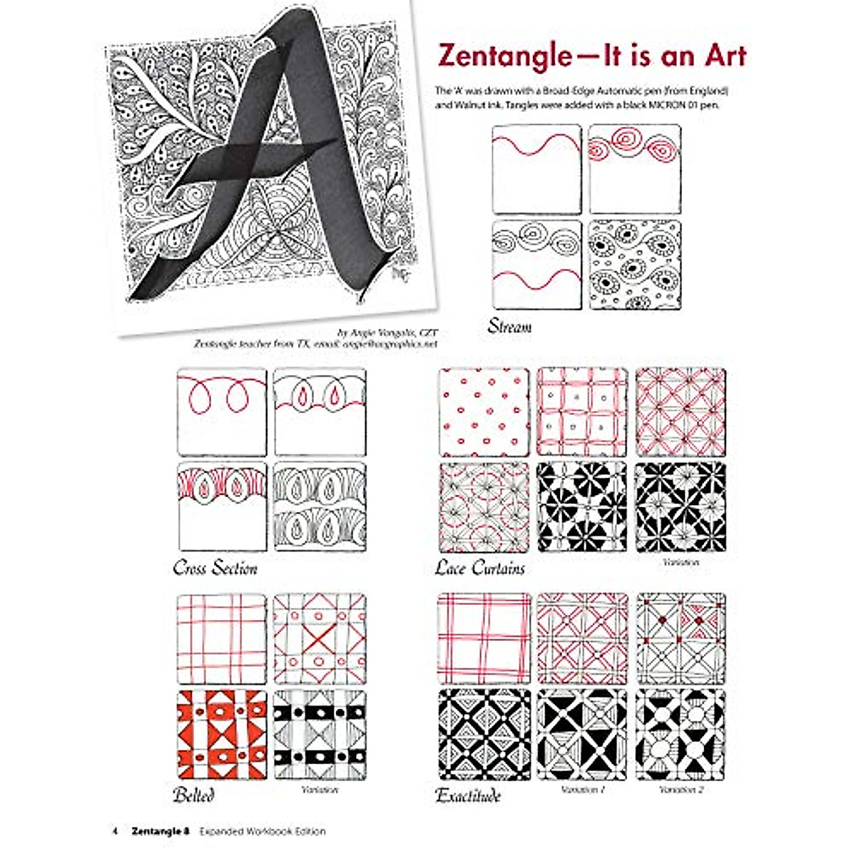 Zentangle 8, Expanded Workbook Edition: Monograms, Alphabets, and 40 All-New Tangles (Design Originals) How to Embellish Letters, Monograms, Cards, Stationery, Gifts, and More with Beautiful Designs