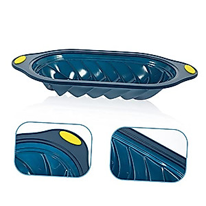 Housoutil Box Non-stick Pans Silicone Serving Oven Cake Baking Bread Meatloaf for Grade Bake Blue Reusable Practical Loaf Kitchen Home Stick Homemade Toast Pan DIY Molds