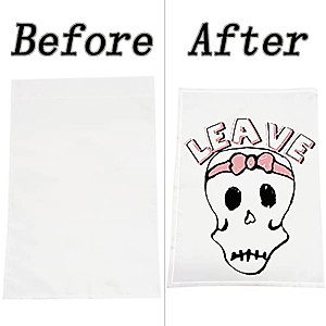 6Pcs Lawn Garden Flags Blank Garden Flags DIY Decorative Flag, Polyester Banners Flag for Indoor Outdoor Garden Decoration Holiday Festival,12 x 18 Inch, White