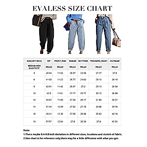 EVALESS Cargo Jeans for Women Casual Baggy High Rise Straight Leg Boyfriend Pants Y2K Trousers Streetwear Pant with Pockets White 12