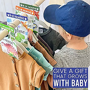 6 Baby Closet Size Dividers Boy - Dinosaur Baby Closet Dividers by Month, Baby Closet Organizer for Nursery Organization, Baby Essentials for Newborn Essentials Baby Boy, Nursery Closet Dividers Boy