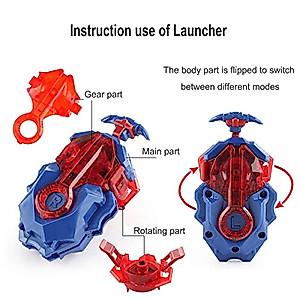 Battling Tops Burst Ultimate Fusion DX B-203 Gyro Toys Set for Kids with B184 L/R Two-Way Launcher (B-203)