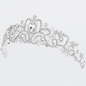 AOPRIE Silver Tiaras and Crowns for Women Girls Princess Crystal Crown with Combs Women's Headbands Bridal Wedding Prom Birthday Party Headbands for Women