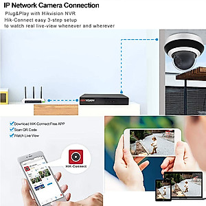 VIKVIZ 4MP PTZ IP Camera with 4X Optical Zoom 16X Digital Zoom,Ultra Low-Illumination,Audio Record,Speaker Port,66ft IR Night Vision,Built-in SD Slot,WDR Version OEM DS-2DE2A404IW-DE3