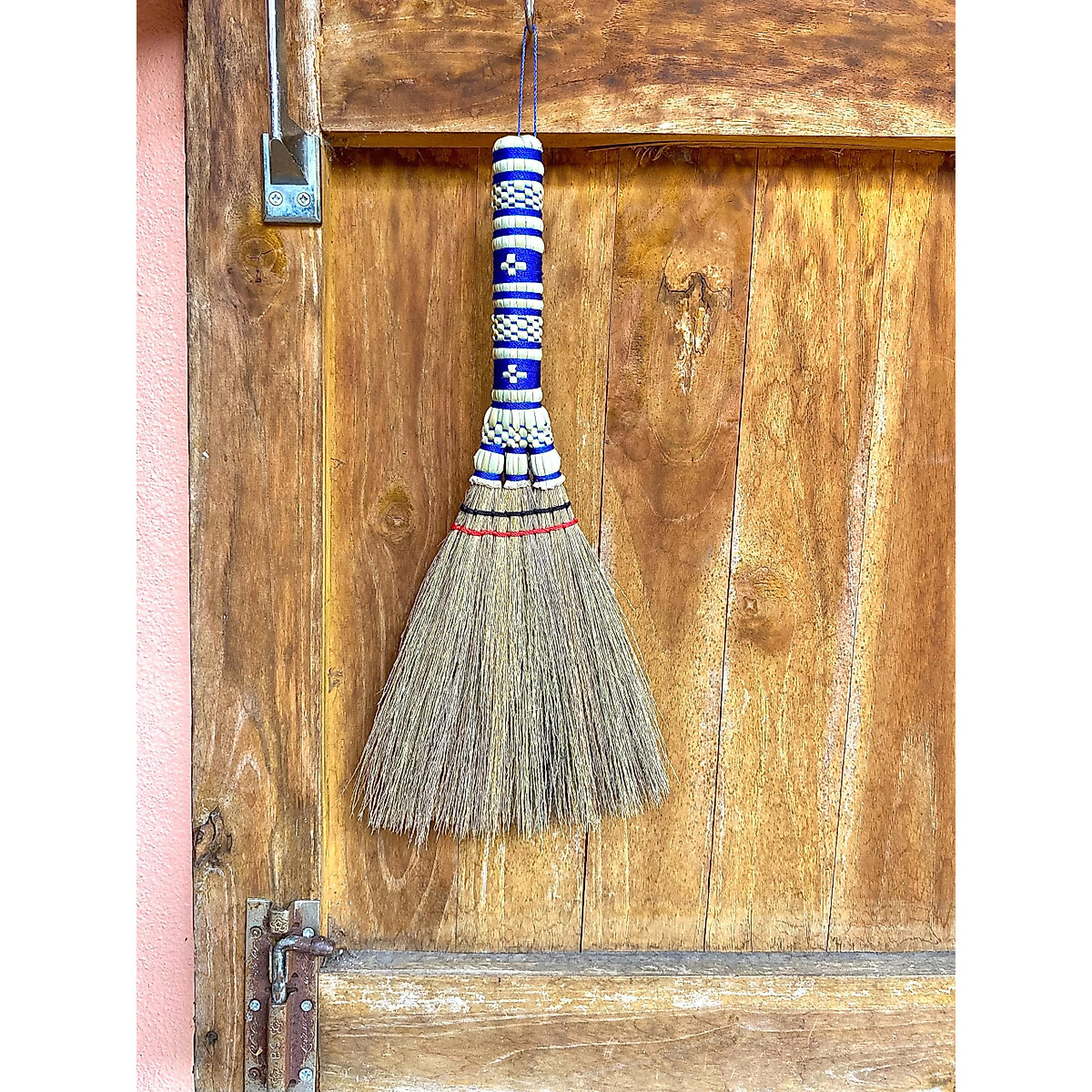 Small Corn Wisk Brush Broom 11 Inch Indoor Heavy Duty Multi Surface Hard & Soft Floor Home Office Cleaning Tool Supplies 100% Handmade for Household Sweeping Indoor Outdoor (staw Soft Broom)