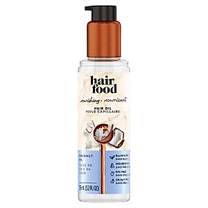 Hair Food Sulfate Free Hair Oil Dye Free Smoothing and Nourishing Treatment, Coconut, Hair Food, 3.2 FL OZ