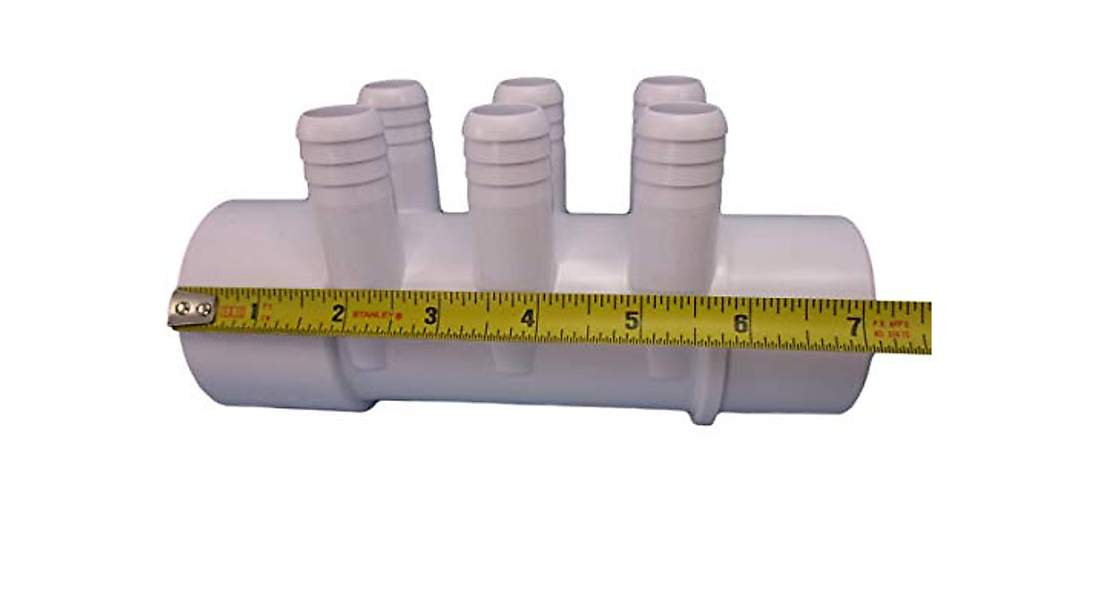 Hot Tub Manifold: 2" Street x 2" Slip (6) 3/4" Barbs for Spa Repair
