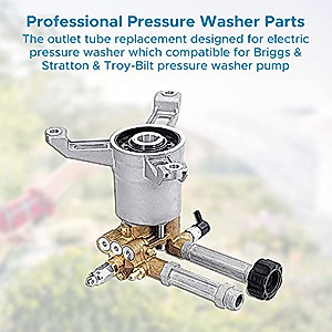 Pressure Washer Parts, Craftsman Power Washer Parts, Outlet Tube Replacement 190589GS 190634GS 201497GS Compatible With Briggs & Stratton & Troy-Bilt Pressure Washer Pump