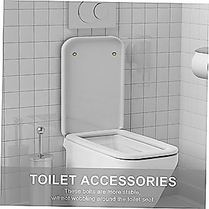 Housoutil 3sets Toilet Accessories Universal Toilet Seat Screws and Bolts Set for Easy Installation 2pcs*3