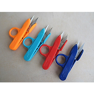 LOT OF 12PCS Random Color Sharp Point Quick-Clip Lightweight Speed Cutting Scissor for Sewing (Random Color)