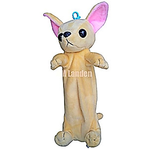 AM Landen Super Cute Soft Plush Chihuahua Cosmetic Makeup Storage Pencil Pouch