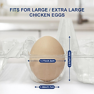 Pintuson Egg Cartons 18 Count - 40 Pack Egg Cartons Cheap Bulk - 3x6 Grids Plastic Egg Cartons for Fresh Eggs, Home, Farmers Market (Medium)