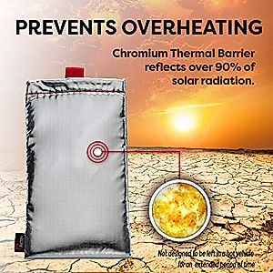 PHOOZY Apollo Series Thermal Phone Case - Insulated, Ultra-Slim Pouch Protects Your Phone from Overheating in The Sun & Extends Battery Life. Floats in Water. AS SEEN ON Shark Tank - Silver - Large