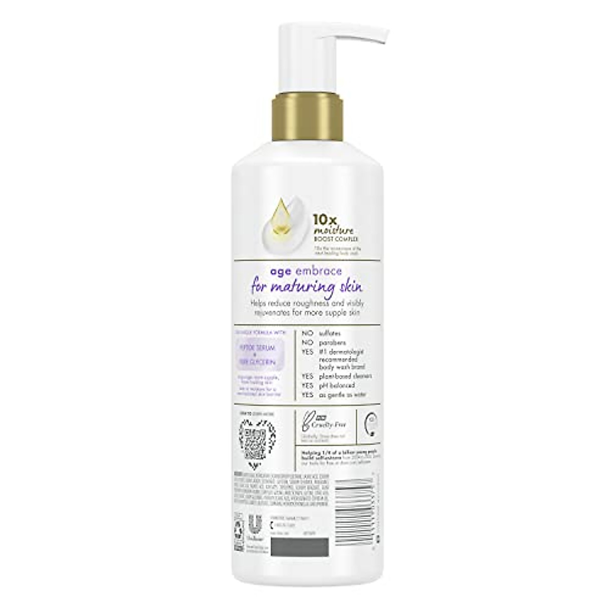 Dove Body Love Body Cleanser Age Embrace 3 Count For Maturing Skin Body Wash with Peptides and Pure Glycerin 17.5 fl oz