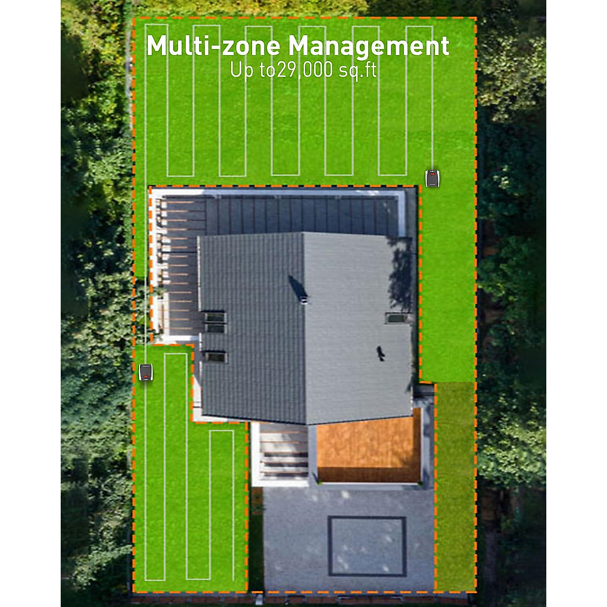 owlmow OWLMOW Automatic Robot Lawn Mower with GPS Navigation, Mows Up to 1/3 Acre /14,000 Sq.Ft, APP Control with Schedule, Stoppage Re-Cutting, Custom Mowing, Narrow Paths, Self-Charging, IPX5
