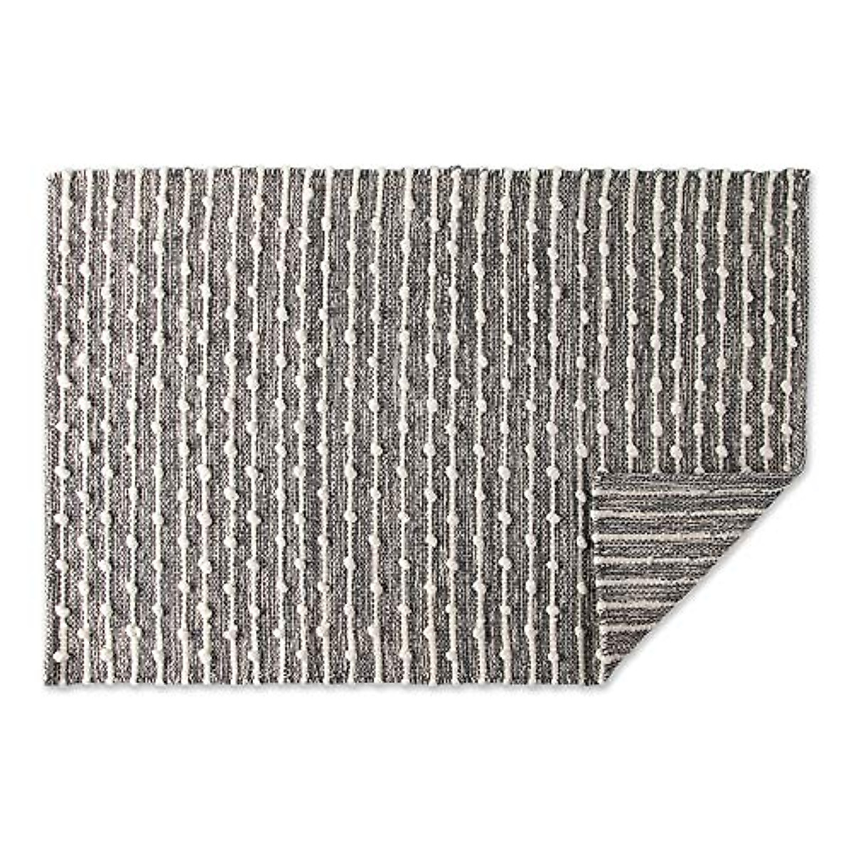 DII Slub Rug Collection Recycled Cotton Loop, 2x3', Mineral Gray