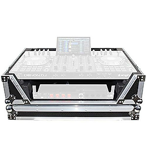 ProX XS-PRIME4W2U ATA Flight Case For Denon PRIME 4 DJ Controller with 2U Rack Space and Wheels
