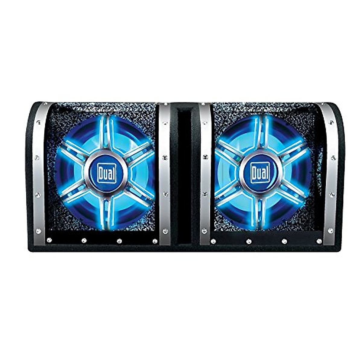Dual Electronics BP1204 High Performance 12 inch Car Audio Subwoofer in a Tuned Bandpass Enclosure with Blue illumiNITE LED illumination and Plexiglass Viewing Windows and 1,100 Watts of Peak Power