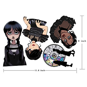 Wednesday Addams Merchandise, Wednesday Party Decorations Wall Stickers Wall Decor Decals for Kids Room