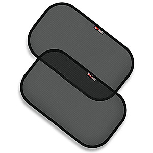 Car Window Shade Sun Screen Keeps Interior Cooler to Protect Baby, Infants & Kids 2 Pcs. With Non-Slip Pad