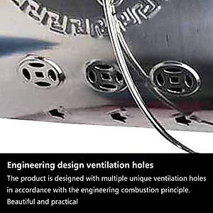 LUCKSHINE Garden incinerator, Stainless Steel Burning Barrel, Steel Fireproof cage, with Inner Tank, can Burn Garbage, Paper, Leaves (Color : Gold, Size : 31cmx34cm)