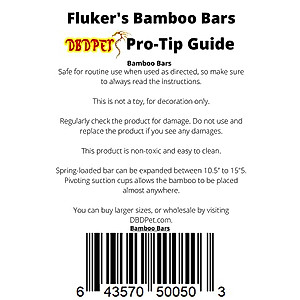 Fluker's Bamboo Bars for Reptiles and Amphibians Brown - Includes Attached DBDPet Pro-Tip Guide