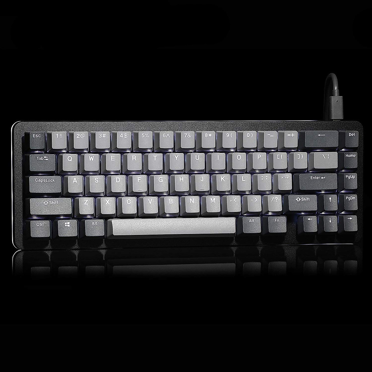 Drop ALT Mechanical Keyboard — 65% (67 Key) Gaming Keyboard, Hot-Swap Switches, Programmable Macros, RGB LED Backlighting, USB-C, Doubleshot PBT, Aluminum Frame (Kaihua Box White, Black)
