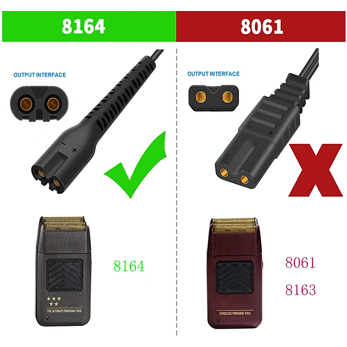 4V Charger for Wahl Magic Cordless Trimmer 8148 8164 8504 8509 8591, Power Cord for Wahl Magic Cordless 1919 100 Year Shaver Clipper Replacement Adapter