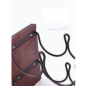 DYT 2 Tier Tabletop Wood Wine Holder Wood Wine Rack Counter Wine Holder for 6 Bottles,Freestanding Wine Storage for Kitchen Home Bar Storage and Kitchen Decor,Brown