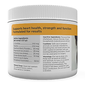 maxxipaws maxxicardio Heart & Cardiovascular Powder Supplement for Dogs, 5.3oz
