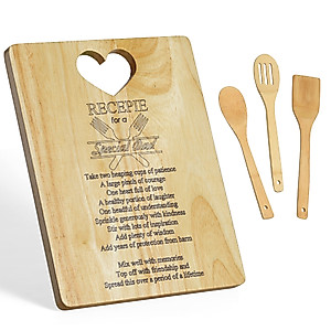 NOIENSI Dad Cutting Board Gifts - Recepie for a Special Dad - Gifts for Dad on Birthday - Dad Christmas Gifts - Engraved Gifts for Dads from Daughter or Son (Best Dad Ever)