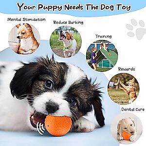 TROUSKAIG Indestructible Squeaky Dog Balls Puppy Toys, Squeaky Dog Toys Puppy Chew Toys for Teething, Interactive Dog Toys for Small Dogs, Puppy Teething Toys for Relax,Dog Toys Chew Toys for Puppies