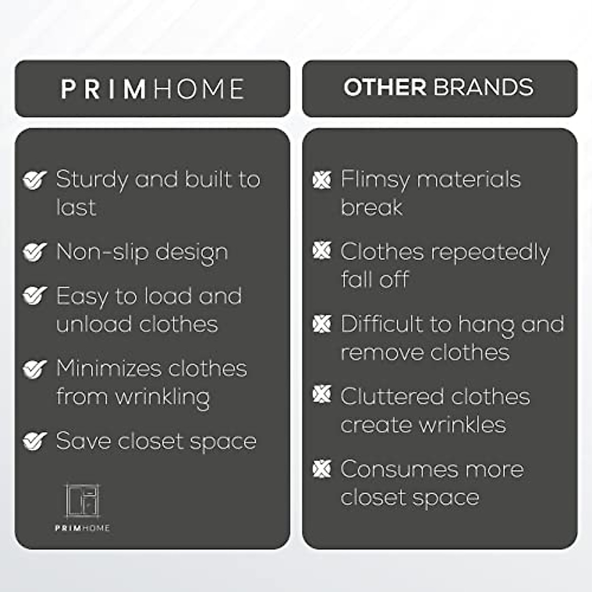 PRIM HOME Pants Hangers Space Saving - Wood Scarf Hangers for Closet Organizer - Jean Hangers Scarf Holder Closet Space Saving Hangers - Pants Rack Leggings Hanger Space Saver Closet Organization