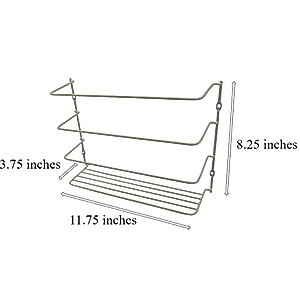 2 Pack - Evelots Wrap/Pan Organizer Rack-Door/Wall Mount-Plastic/Foil/Wax Paper-White