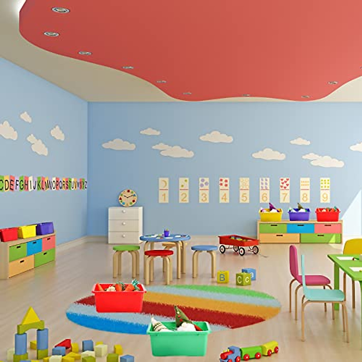 Nicunom 6 Pack Cubby Bin Storage Bins, Multi-Purpose Plastic Storage Bins Stackable Organizer Storage Cubbies for Home, Nursery, Playroom, Classroom