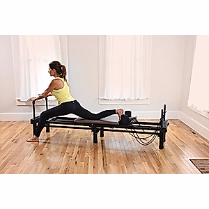 Stamina Products AeroPilates Reformer 651 Whole Body Resistance Workout Machine for Home Gym with 10 Inch Stand and Foldable Frame with Wheels