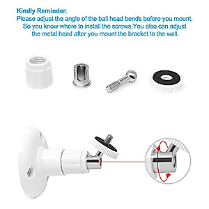 Wall Mount for Wyze Cam Pan Security Camera with 26FT Charging Cable, for Wyze Cam Pan v2 Mounting Kit Including Charging and Data Sync Cord, 360 Degree Adjustable Ceiling Mount, and 30 Wire Clips