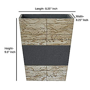 nu steel Rustic (Set of 8) Bath Accesory Set in Real Cement and Stone: Includes Q-tip Jar, Soap Dish, Toothbrush Holder, Tumbler, Soap/ Lotion Dispenser, Wastebasket, Tissue Box Holder, Amenity Tray