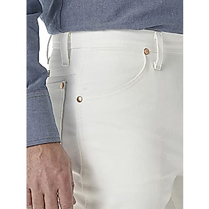 Wrangler mens 0936 Cowboy Cut Slim Fit jeans, White, 34W x 30L US