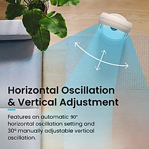 ULTTY Bladeless Tower Fan with Air Purifier, 90° Oscillating Tower Fan with HEPA Filter, Remote Control, Touch, 8H Timer, 9 Speeds, Powerful Floor Fan for Bedroom Room Home Office, CR021, White