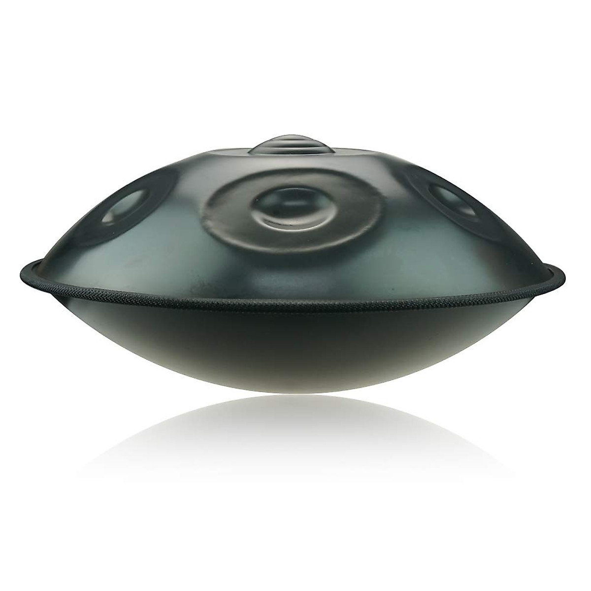 "OcarinaWind" Hand Pan in D Minor 12 Notes Steel Hand Drum,440HZ (22.8" (58cm), Black 12 Notes-D3 A3 B3b C4 D4 E4 F4 G4 A4 C5 D5 E5) with Soft Hand Pan Bag