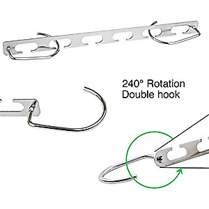 Dusdombr 6Pc Space Saving Hangers, Multi-Purpose Metal Magic Hangers Cascading Hanger Hook Design Metal Hangers for Organizing Wardrobe Clothing Hanger