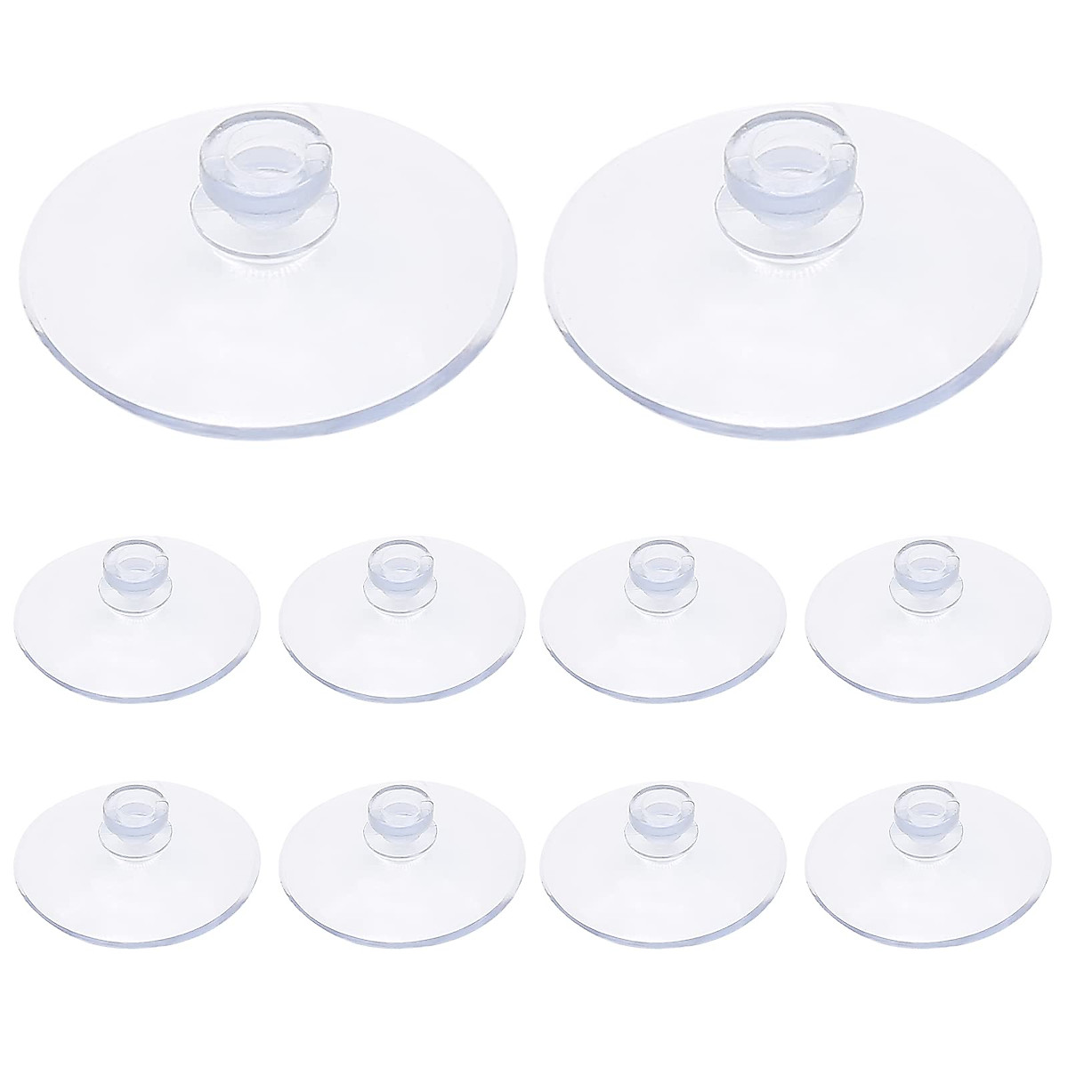 Litoexpe 10 Pieces Clear Suction Cups Without Hooks Without Holes, Small Professional Strength Sucker Pads for Home Decoration and Organization, 1.2 Inch
