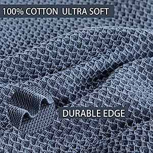 joybest Cotton Kitchen Dish Cloths, 8-Pack Waffle Weave Ultra Soft Absorbent Dish Towels Washcloths Quick Drying Dish Rags, 12x12 Inches, Dark Gray