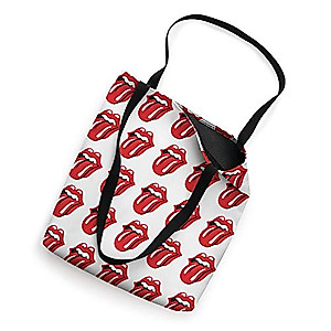 Official Rolling Stones Classic Repeat Tongue White Tote Bag