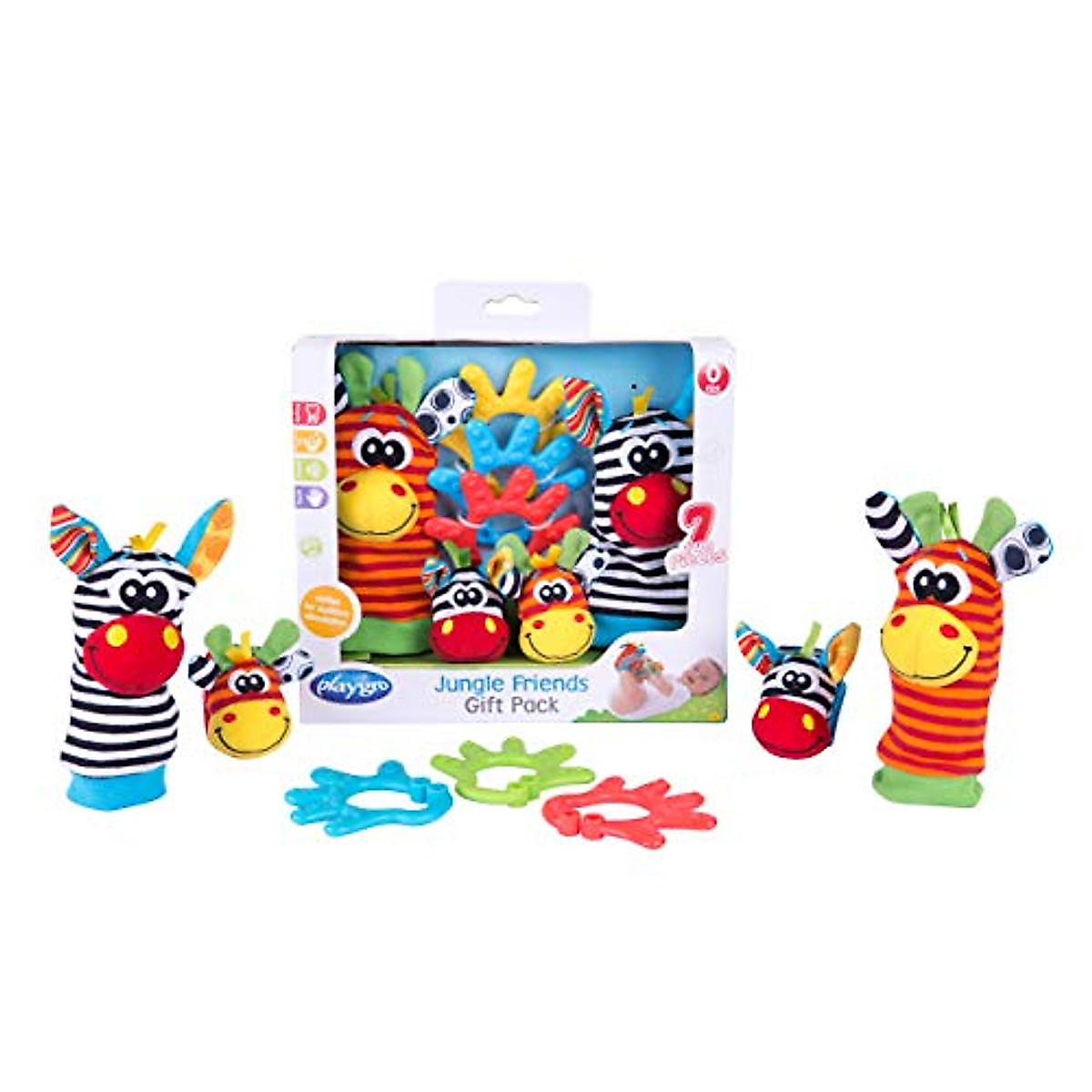 Playgro Baby Toy Jungle Friends Gift Pack 0182436107 for baby infant toddler children is Encouraging Imagination with STEM/STEAM for a bright future - Great Start for A World of Learning