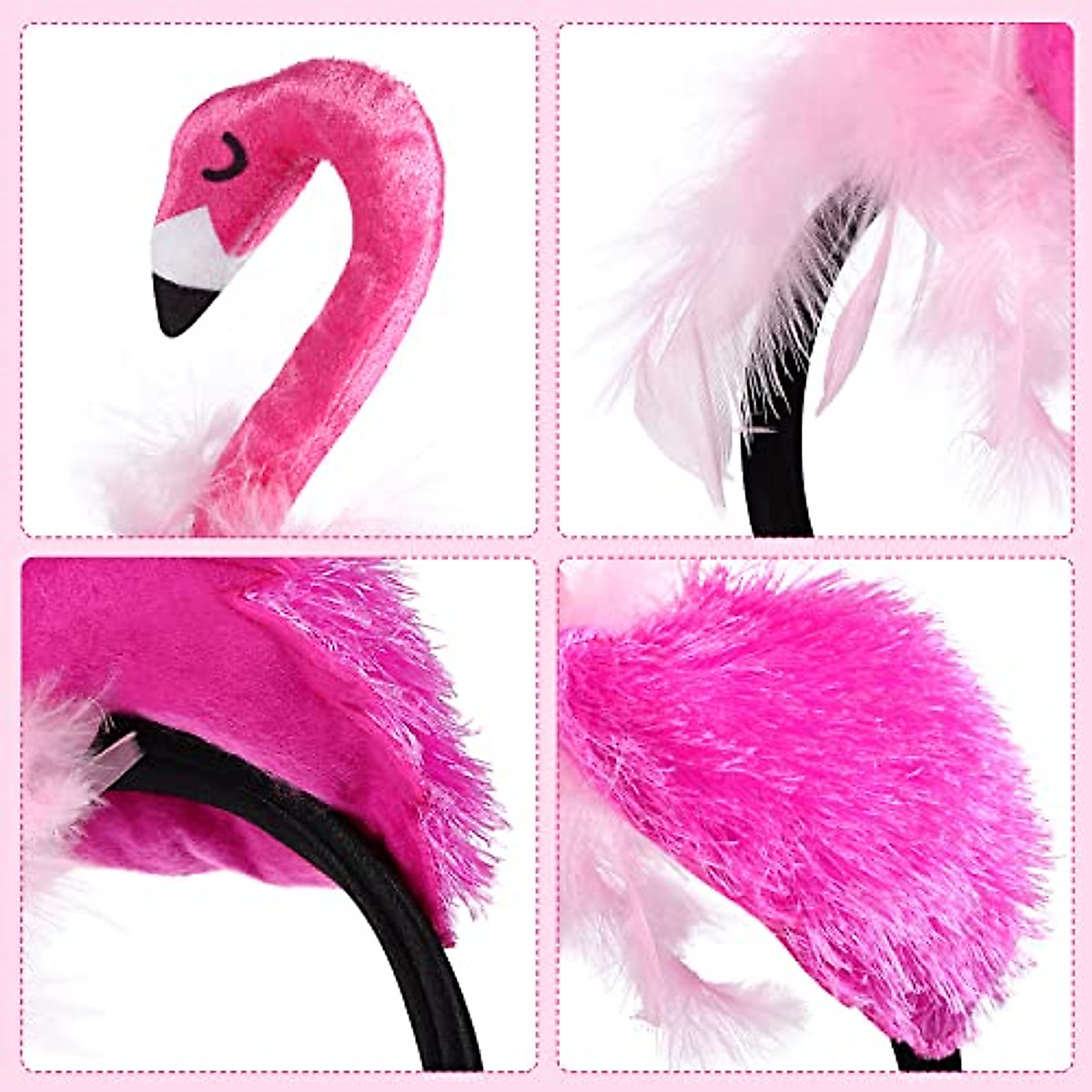 PRETYZOOM Hawaii Flamingo Headband Creative Flamingo Headdress for Hawaii Carnival Tropical Party Hair Accessory